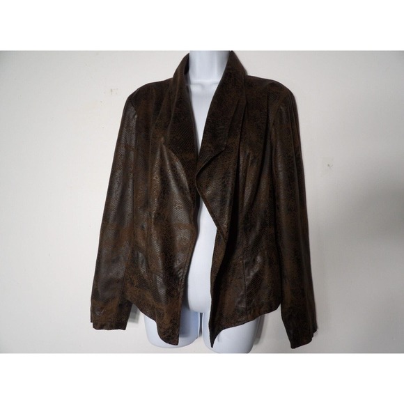 Baccini | Jackets & Coats | Baccini Xl Shacket Jacket Blazer Coat Faux ...